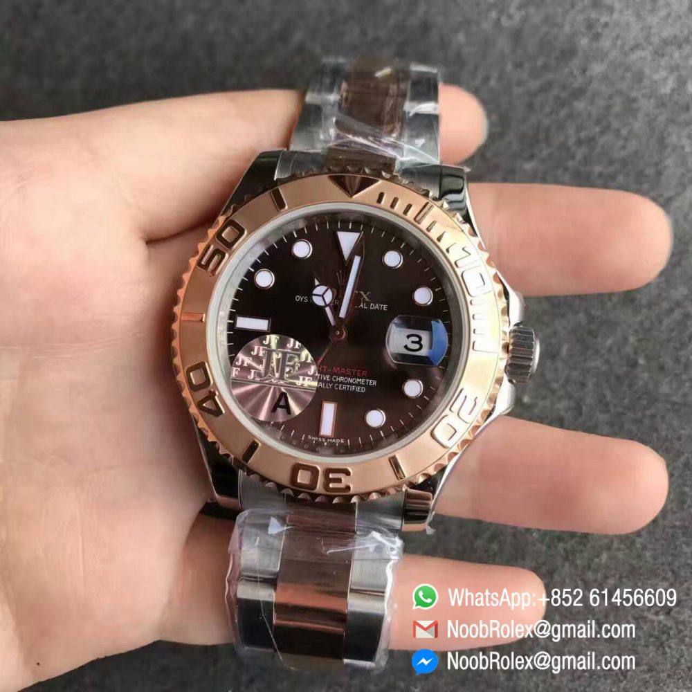 Yacht-Master Watch 116621 JF Best Quality Chocolate Dial on steel and ...