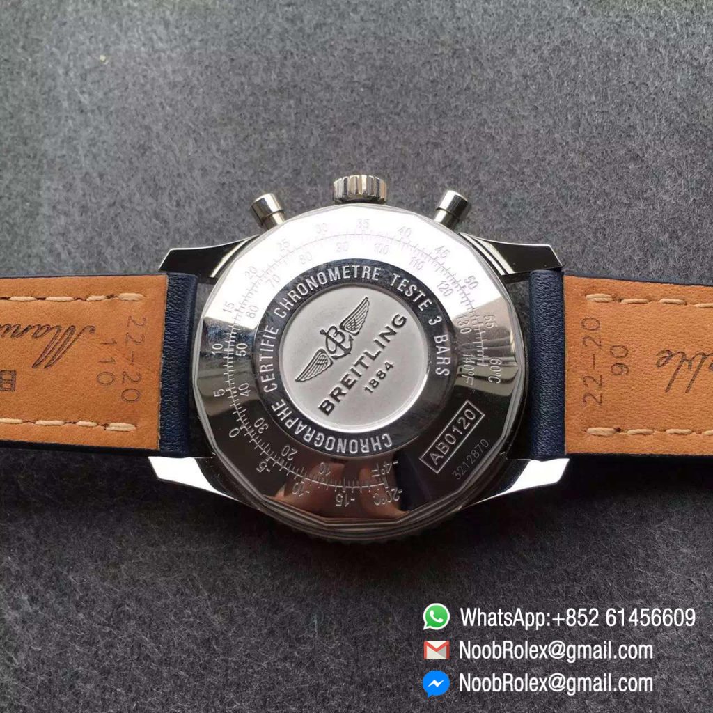 Pilot Watch Navitimer 01 Automatic Blue Dial Blue Leather Strap Asian ...