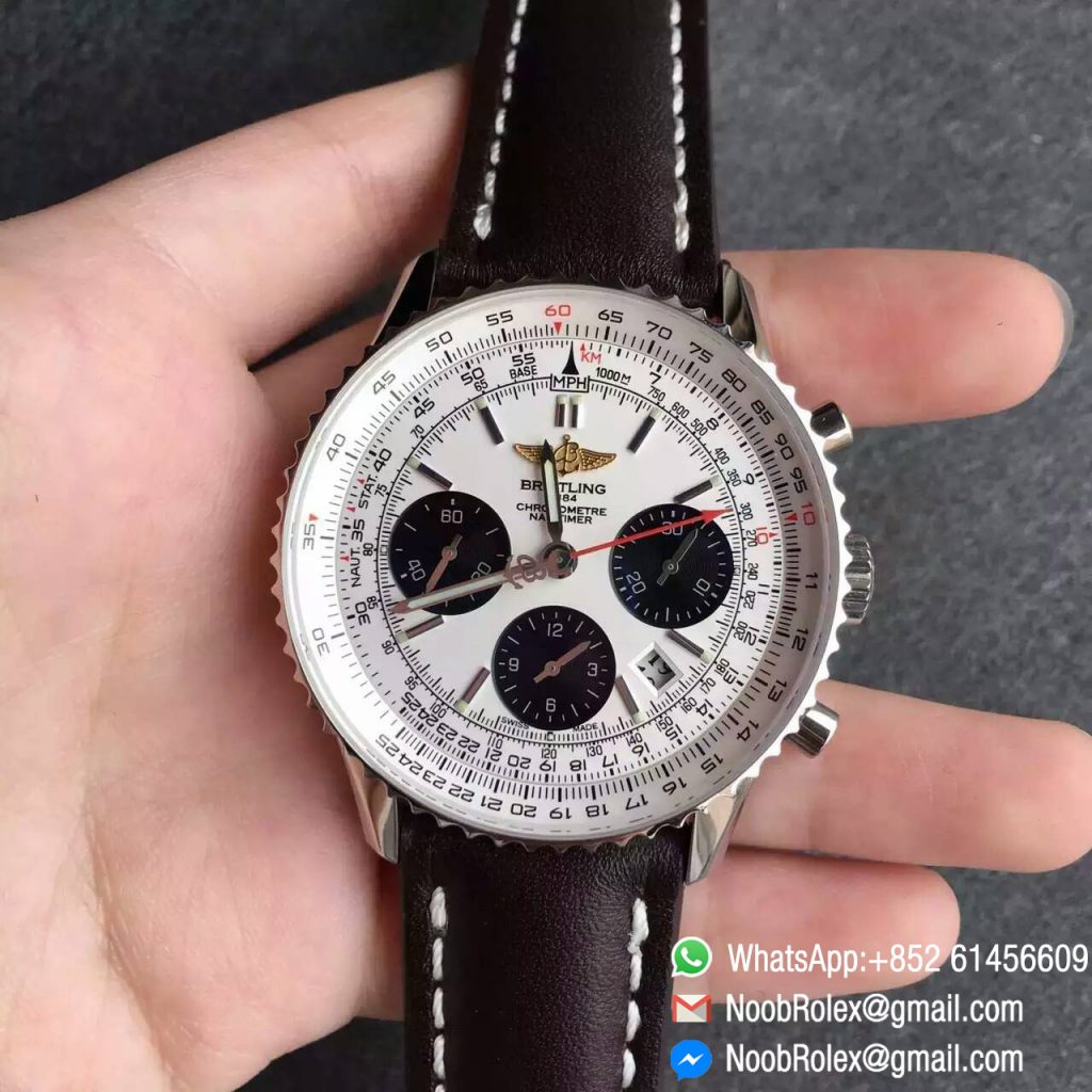 Pilot Watch Navitimer 01 Automatic Blue Dial Blue Leather Strap Asian ...