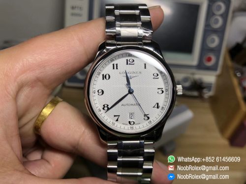 Master Collections L26284786 316L Steel Case & Bracelet Date at 6 o ...