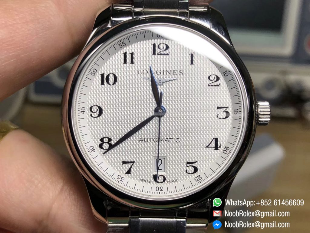 Master Collections L26284786 316L Steel Case & Bracelet Date at 6 o ...