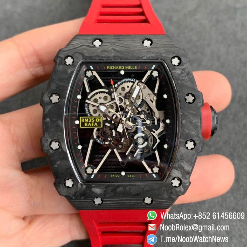 KV Factory V3 RM35-01 RAFA PVD Titanium Case Forge Carbon Caseback ...