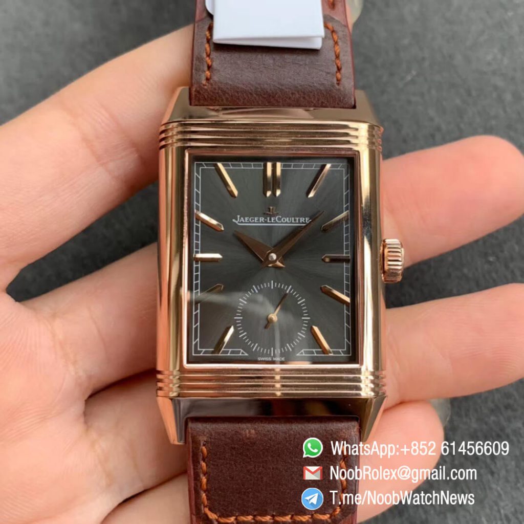 MGF Reverso Tribute Small Seconds Double Face GMT Watch Rose Gold Case ...