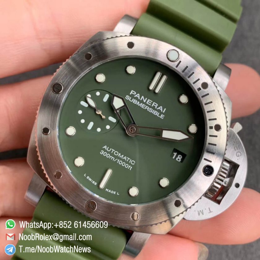 VSF Top Rep Panerai PAM01055 Luminor Submersible 42mm Verde Militare ...