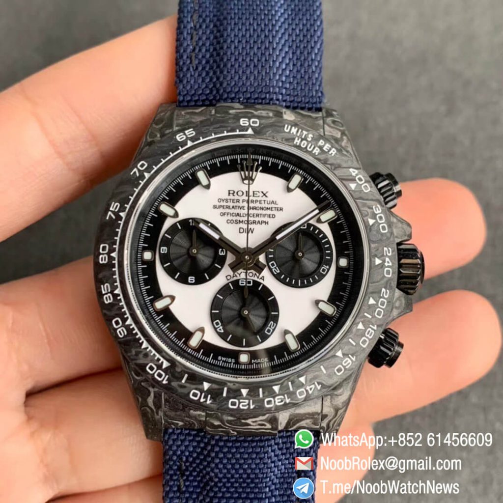 Replica DIW Daytona Arch Enemy Carbon Case Black Dial with Skull Design ...
