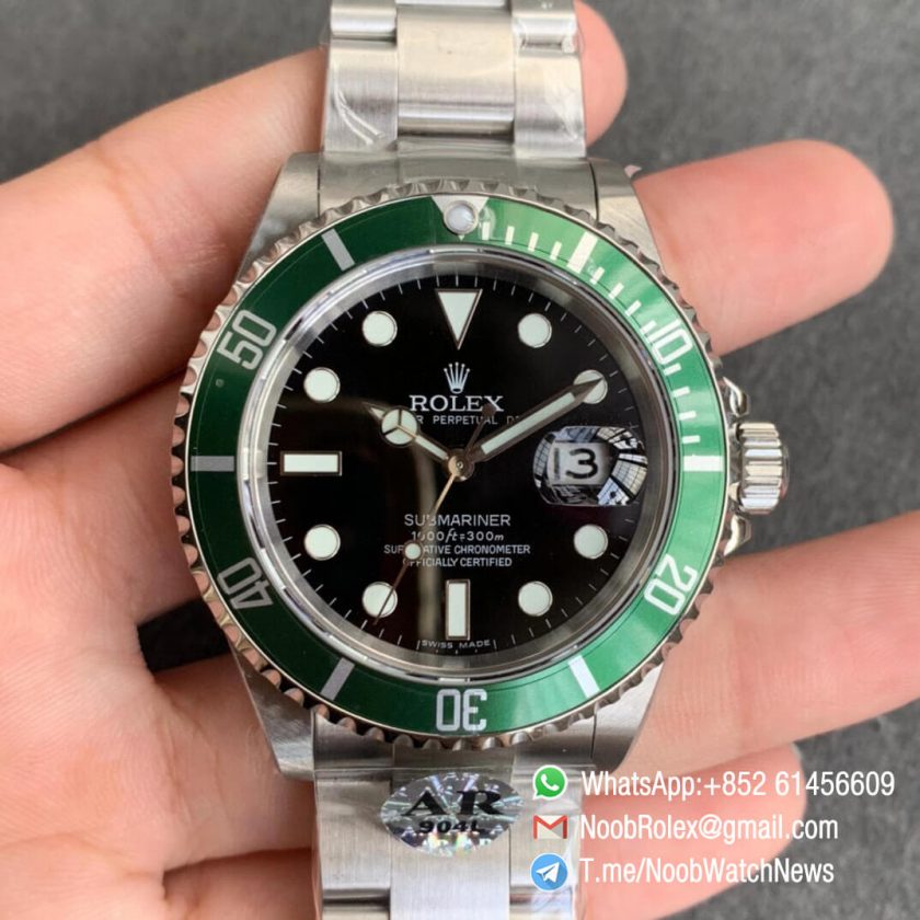 ARF Vintage Rolexes Submariner 16610 LV Green Metal Bezel Black Dial No ...