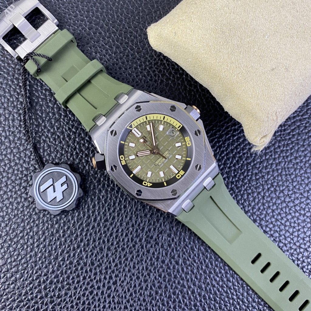 Noob Watch Time | ZF Best Edition Royal Oak Offshore Diver 15720 Green ...