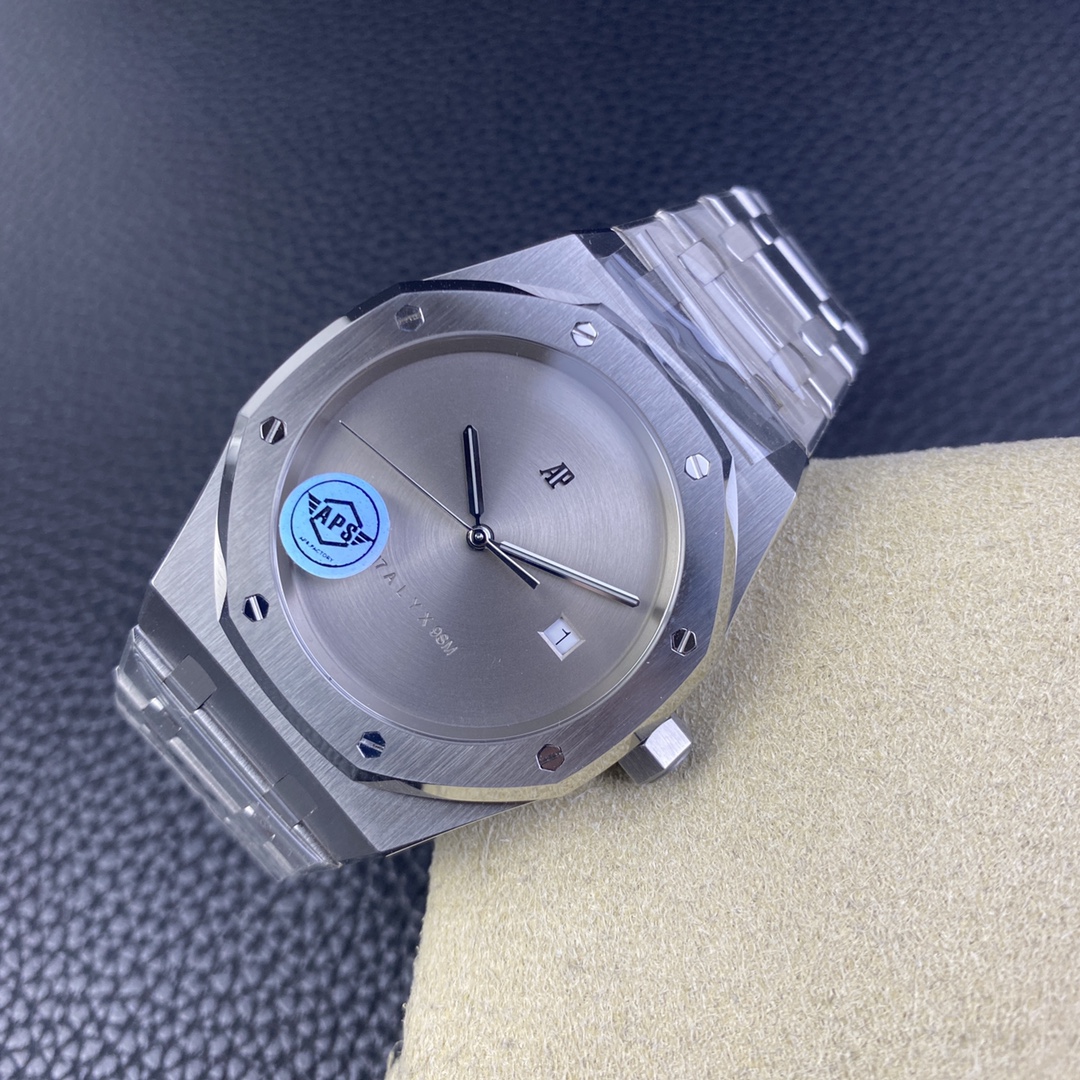 Noob Watch Time | APSF Royal Oak 41mm 1017 ALYX 9SM Stainless Steel Case & Bracelet Silver Dial ...